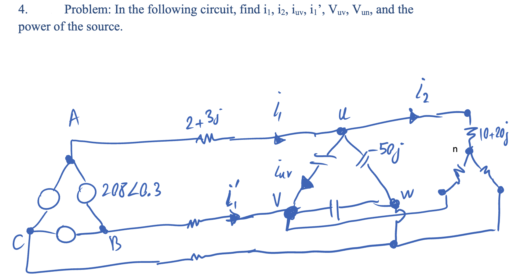 Solved Problem: In the following circuit, find | Chegg.com