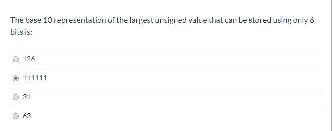 Solved The Base 10 Representation Of The Largest Unsigned 