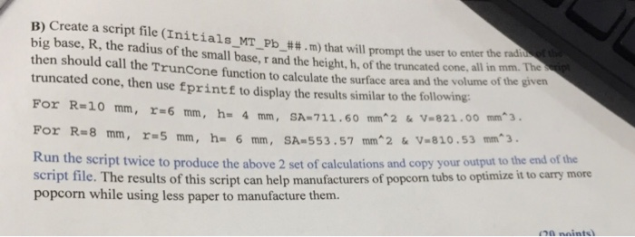 Solved 30 points) 04. Function File A) Create a function | Chegg.com Solved 30 points) 04. Function File A) Create a function | Chegg.com