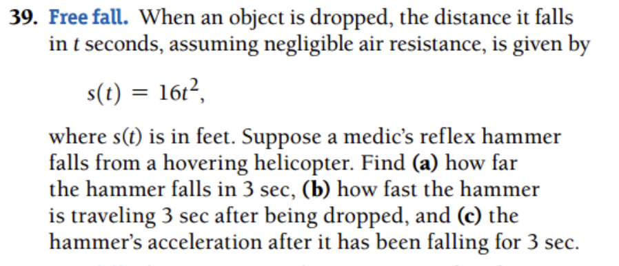 Solved 9. Free fall. When an object is dropped, the distance | Chegg.com