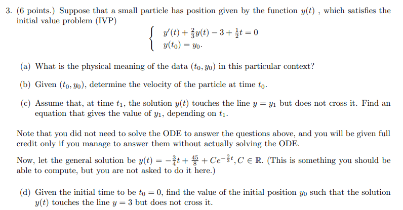 Solved (6 ﻿points.) ﻿Suppose that a small particle has | Chegg.com