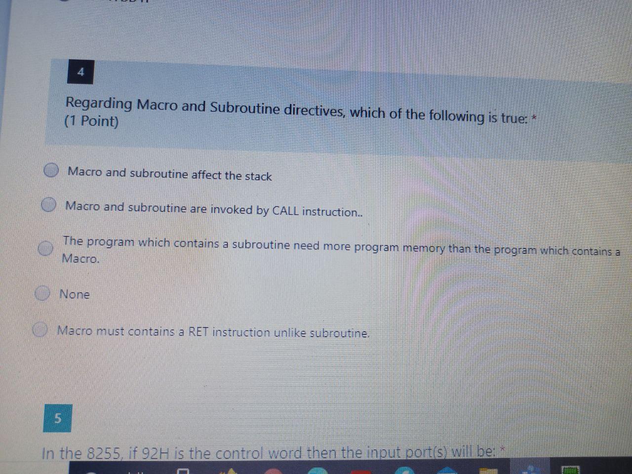 Solved Regarding Macro and Subroutine directives, which of | Chegg.com