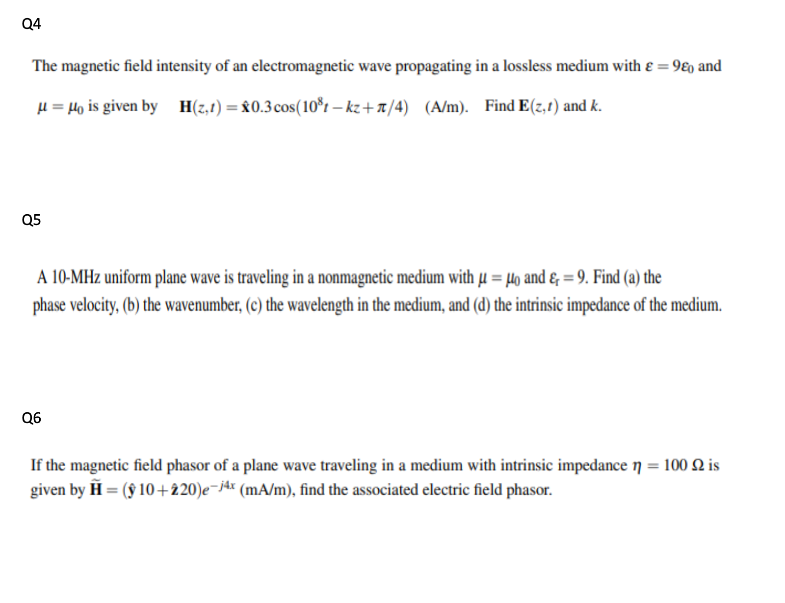 Solved The magnetic field intensity of an electromagnetic | Chegg.com