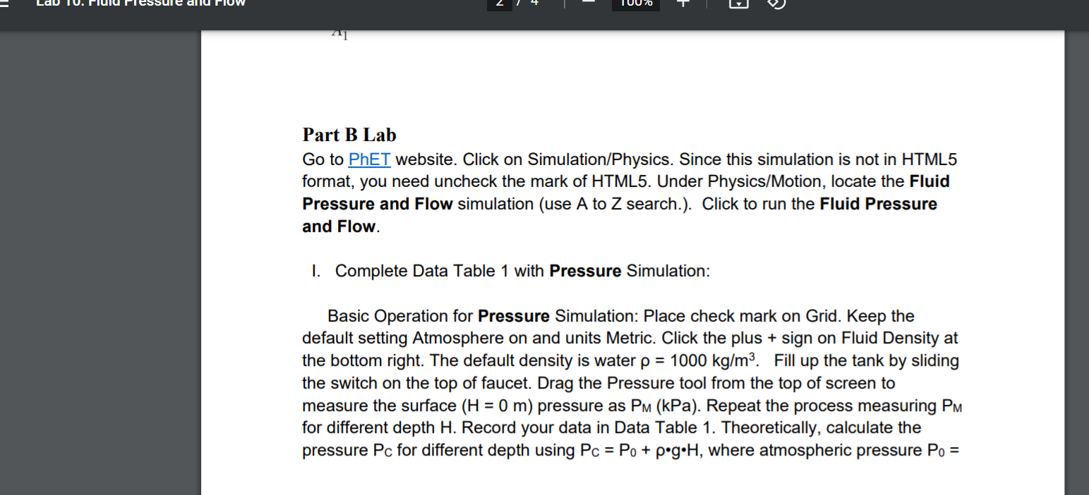 Solved 3 Part B Lab Go to PhET website. Click on | Chegg.com