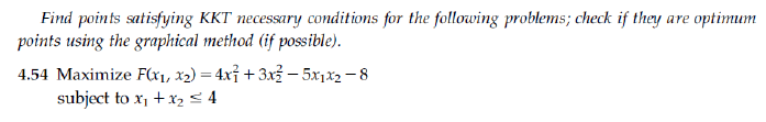 Solved Find points satisfying KKT necessary conditions for | Chegg.com