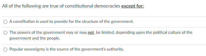 Solved Under a unitary democracy, smaller units of | Chegg.com
