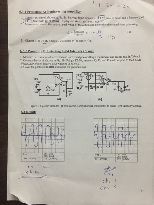 Solved LAB 6 Applications of the Operational Amplifier 6.1 | Chegg.com