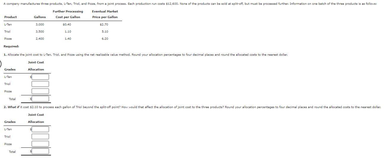 Required: | Chegg.com