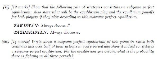 Question 4 (30 marks) The (fictional) Central Asian | Chegg.com