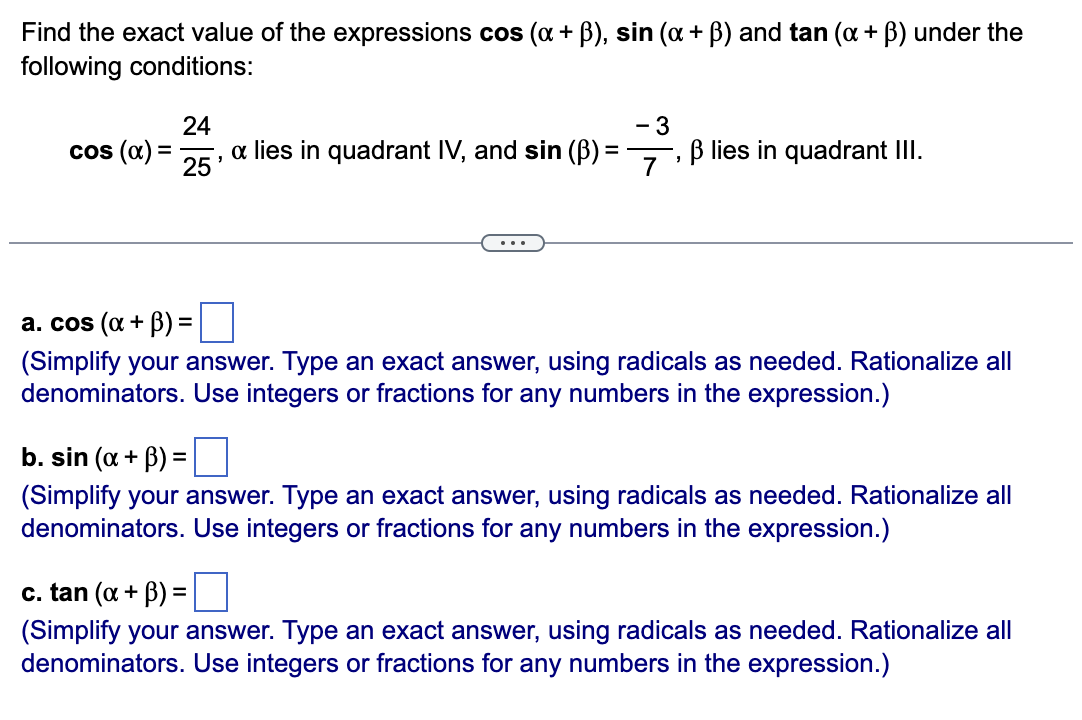 Solved Find the exact value of the expressions | Chegg.com