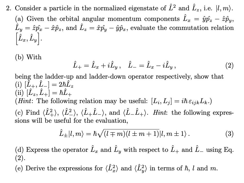 Solved Consider a particle in ﻿the normalized eigenstate of | Chegg.com