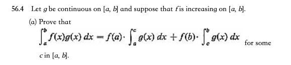 Solved 56.4 Let gbe continuous on [a, b] and suppose that | Chegg.com
