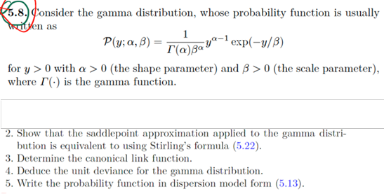 (5.8. Consider the gamma distribution, whose | Chegg.com