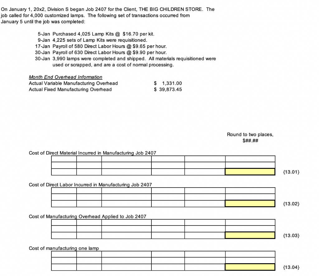 Solved Job Order Costing To keep records of the actual cost | Chegg.com