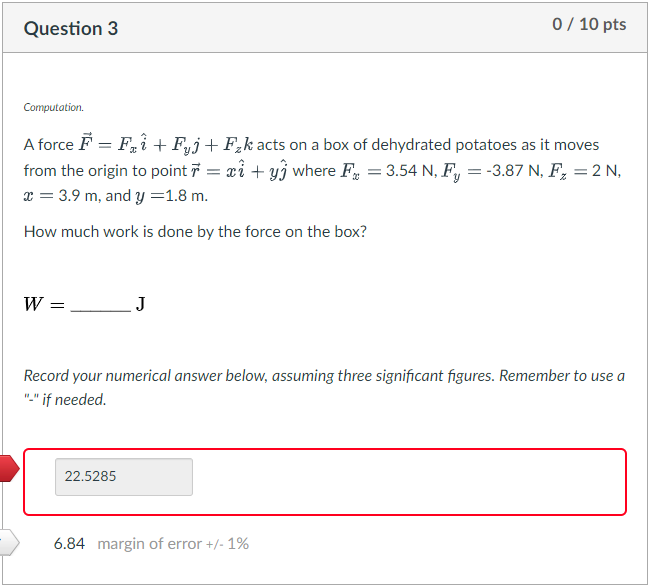 Solved Computation. A force F=Fxi^+Fyj+Fzk acts on a box of | Chegg.com