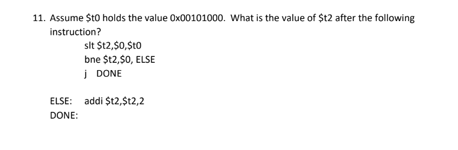(Solved) : 11 Assume Holds Value 0x00101000 Value T2 Following ...