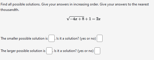 Solved Find all possible solutions. Give your answers in | Chegg.com