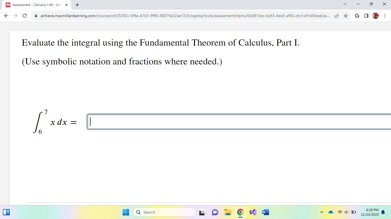 Solved Evaluate the integral using the Fundamental Theorem | Chegg.com