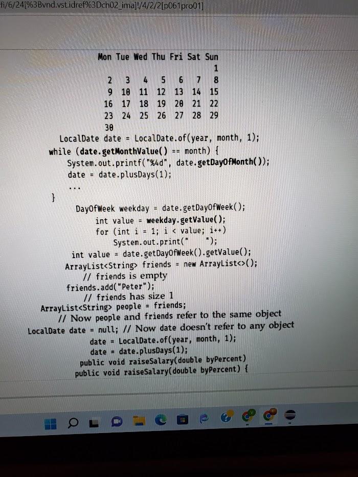 Solved Change the calendar printing program so it starts the | Chegg.com