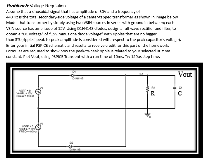Solved Problem 5:Voltage Regulation Assume that a sinusoidal | Chegg.com