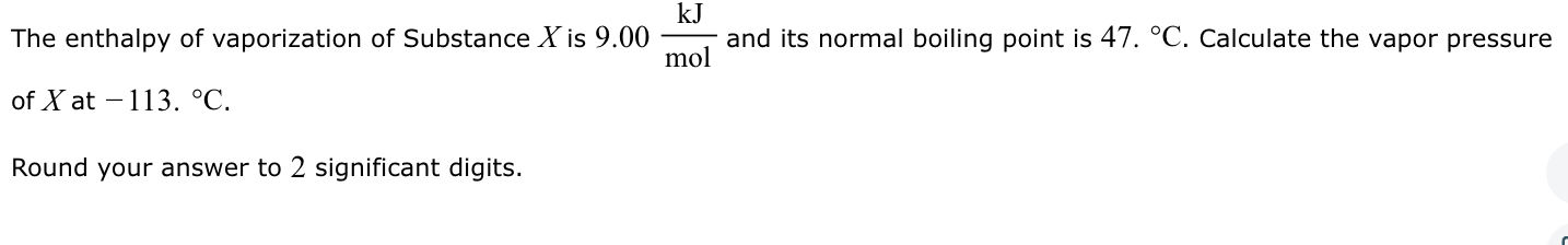 Solved The enthalpy of vaporization of Substance X is | Chegg.com