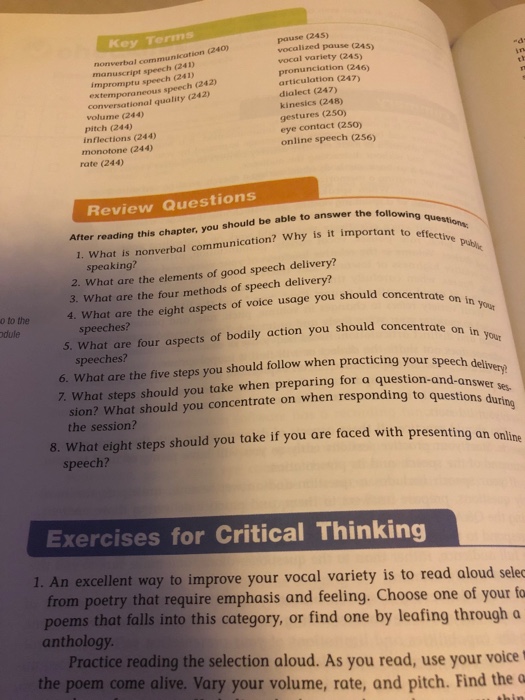 Key Terms pause (24S) vocalized pause (245) vocal | Chegg.com