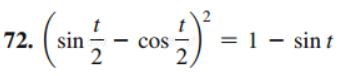 Solved (sin2t−cos2t)2=1−sint | Chegg.com