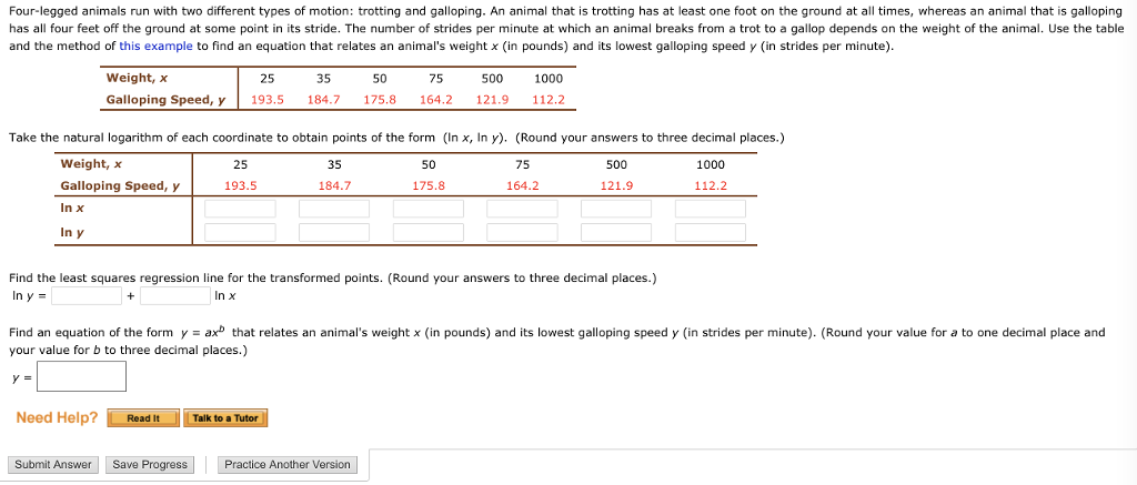 Solved Four-legged animals run with two different types of | Chegg.com