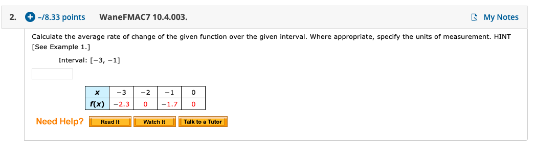 Solved 2. + -18.33 points WaneFMAC7 10.4.003. My Notes | Chegg.com