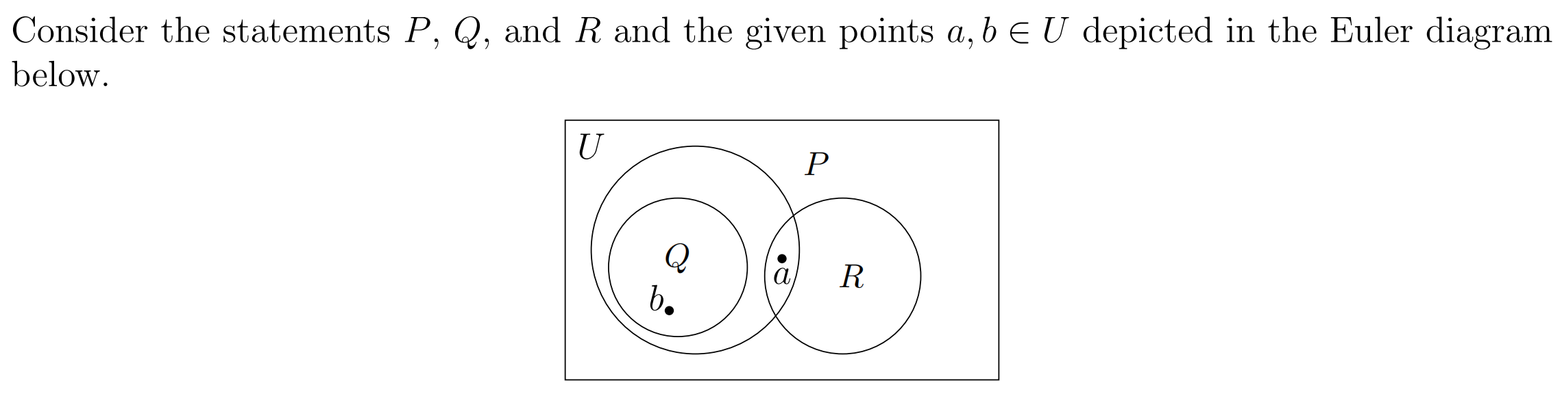 Solved Consider the statements P,Q, and R and the given | Chegg.com