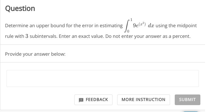 Solved Determine an upper bound for the error in estimating | Chegg.com