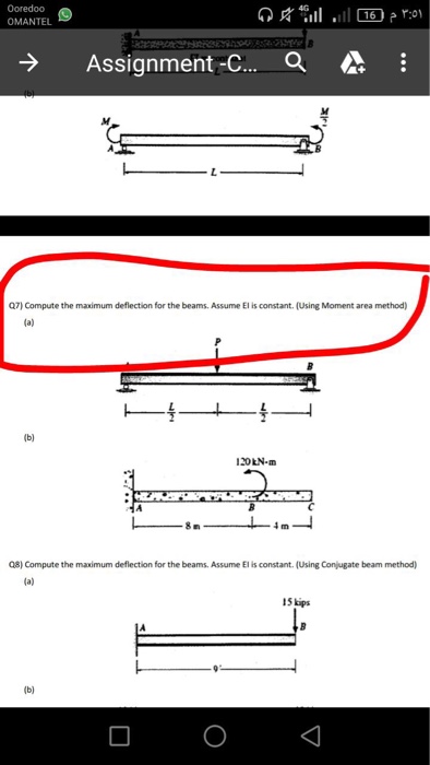 Solved Compute the maximum deflection for the beams. Assume | Chegg.com