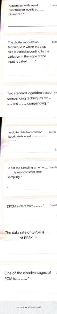 Solved 3 point A quantizer with equal quantization level is | Chegg.com