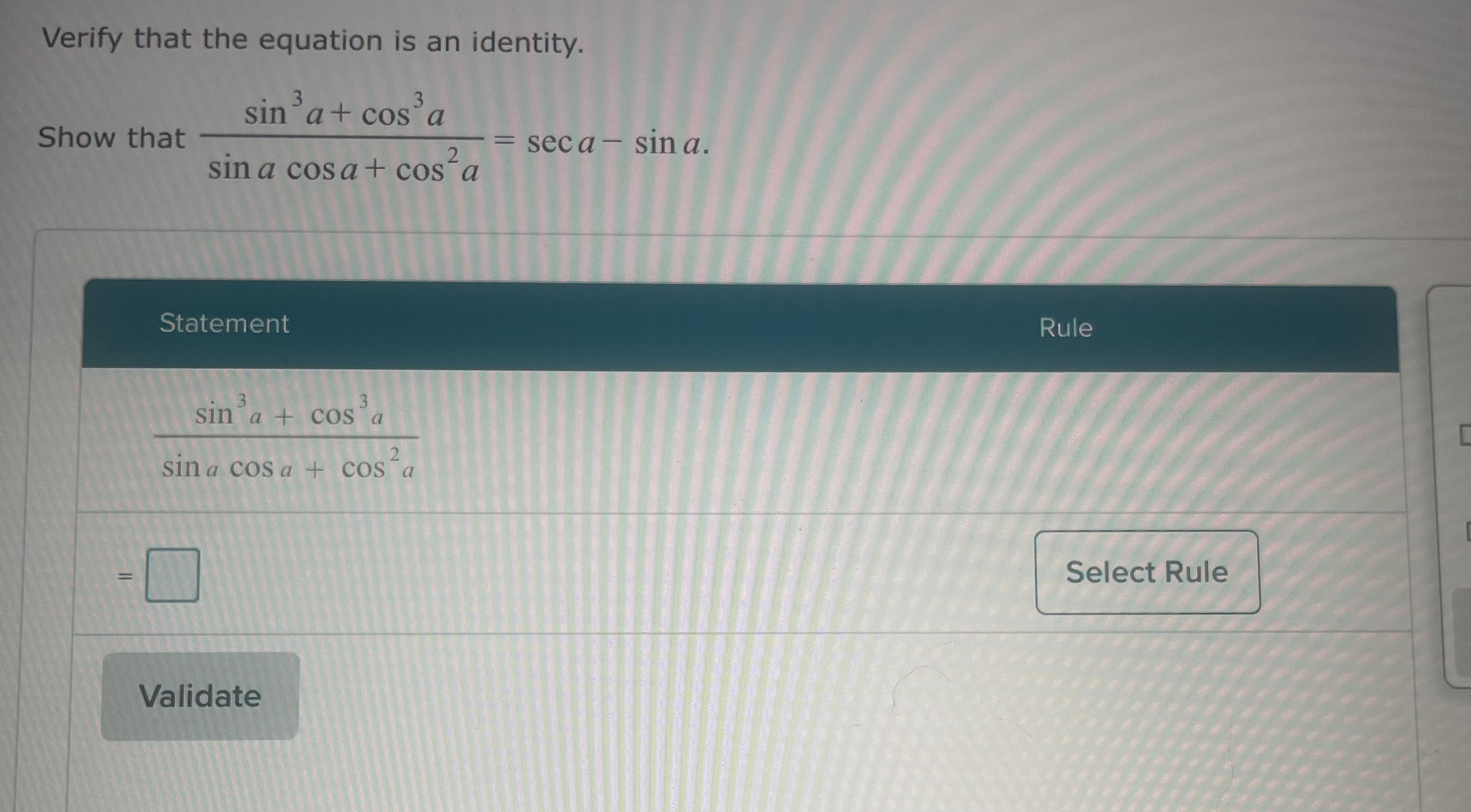 Solved Verify that the equation is an identity. Show that | Chegg.com