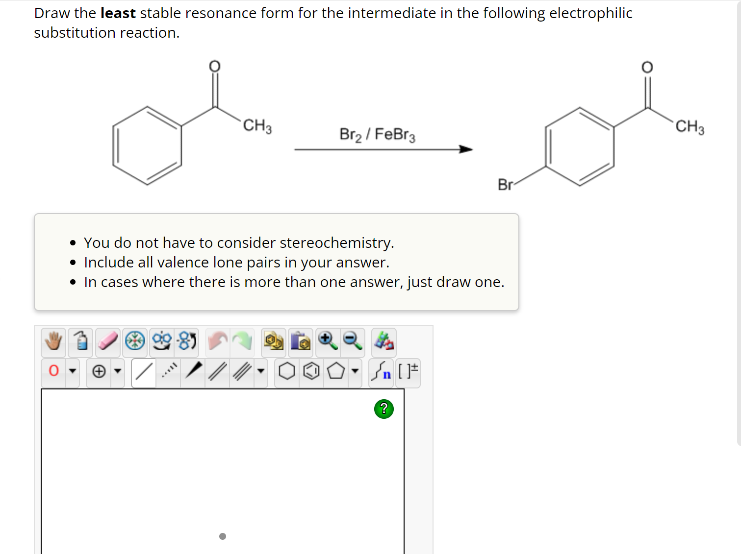 Solved Draw the least stable resonance form for the | Chegg.com