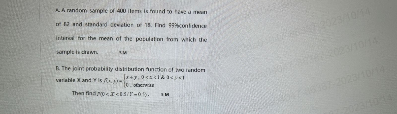 Solved A. A random sample of 400 items is found to have a | Chegg.com