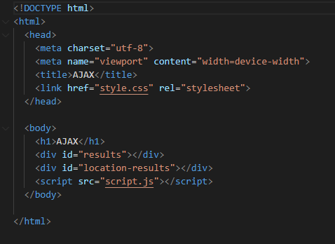 Solved In the lesson, we investigate making an AJAX request | Chegg.com