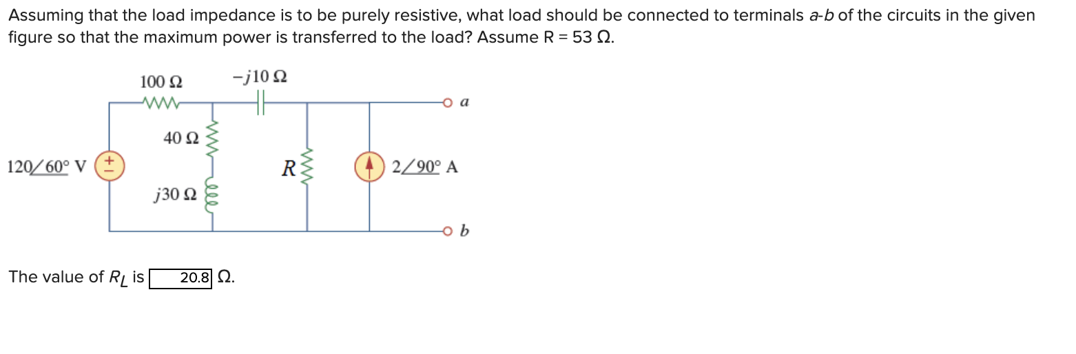Solved Assuming that the load impedance is to be purely | Chegg.com