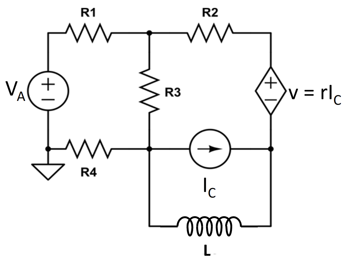 Solved Modified Nodal Analysis. In this circuit, r is a | Chegg.com