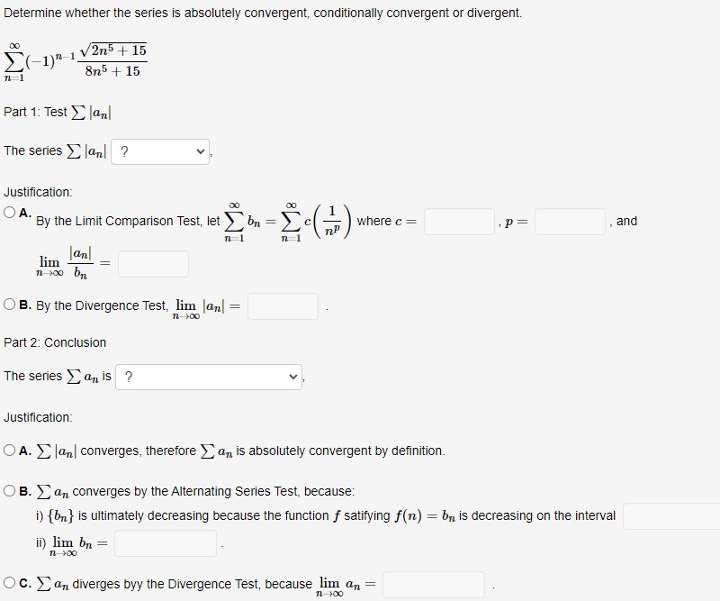 Solved Determine whether the series is absolutely | Chegg.com