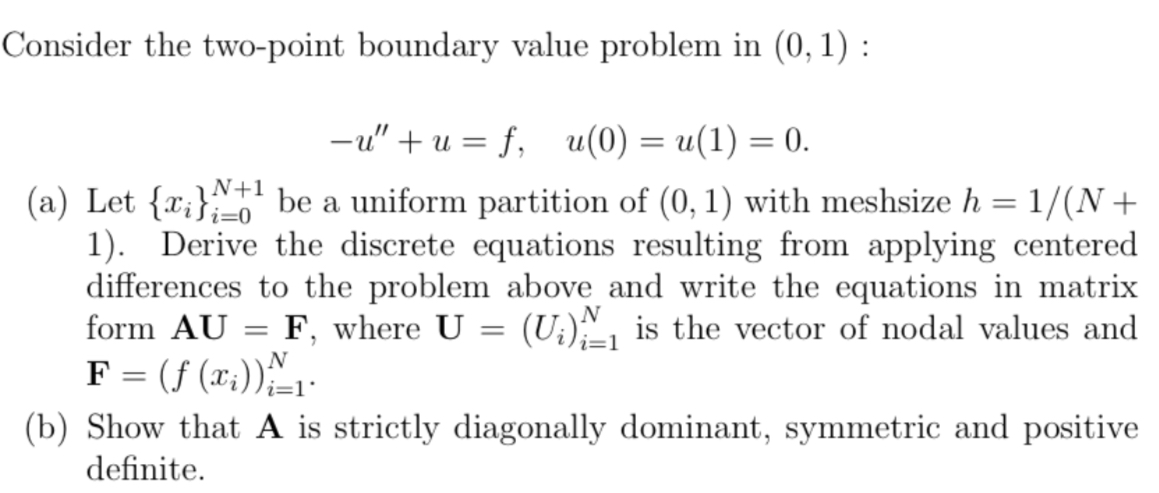 Solved Consider the two-point boundary value problem in | Chegg.com