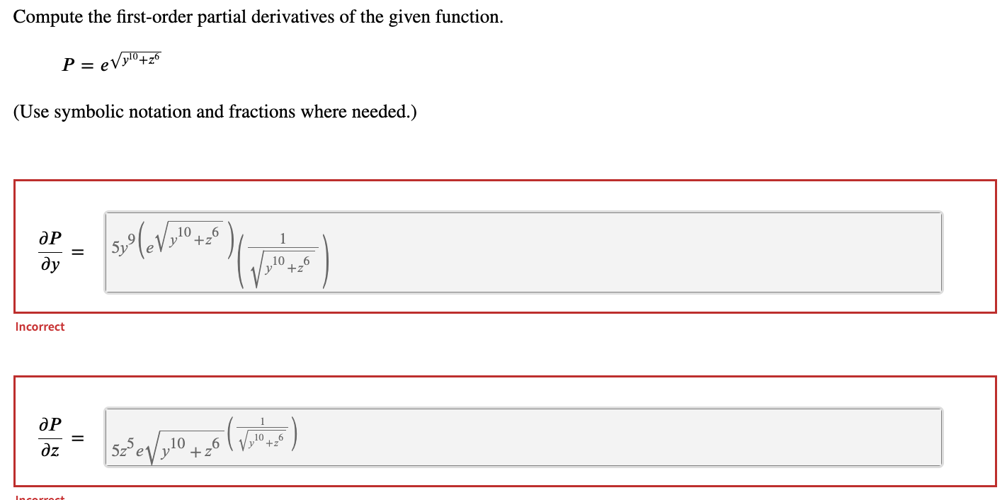 Solved Compute the first-order partial derivatives of the | Chegg.com