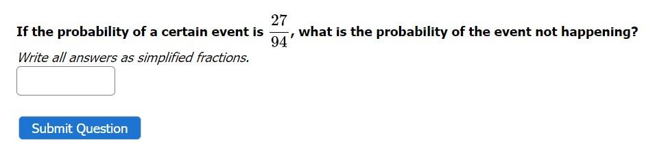 Solved 27 If the probability of a certain event is what is | Chegg.com