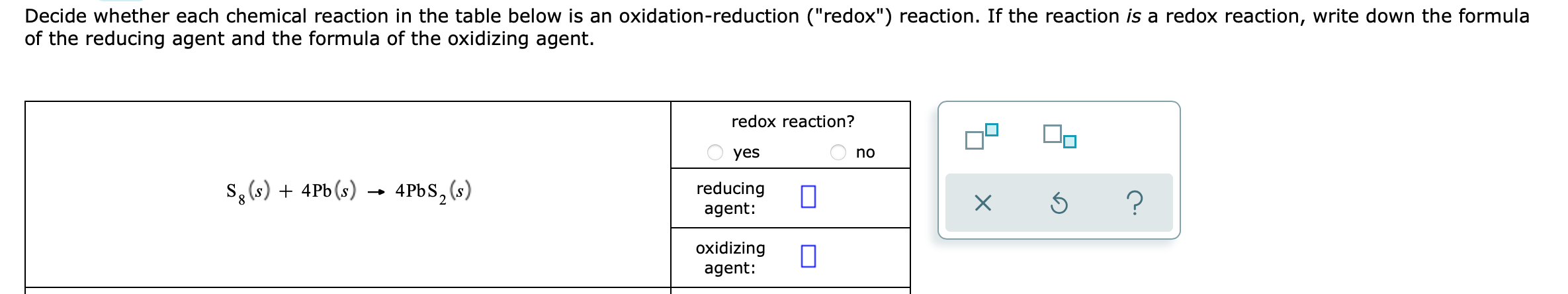 Solved Decide whether each chemical reaction in the table | Chegg.com