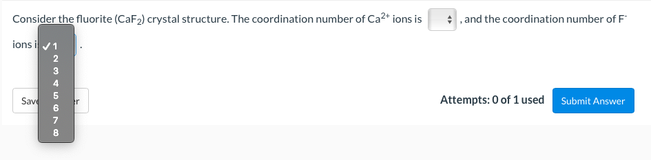 Solved Consider the fluorite (CaF2) crystal structure. The | Chegg.com