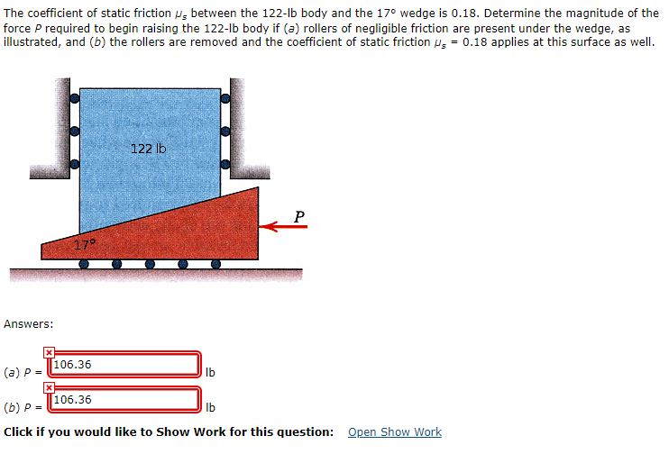 Solved The coefficient of static friction us between the | Chegg.com