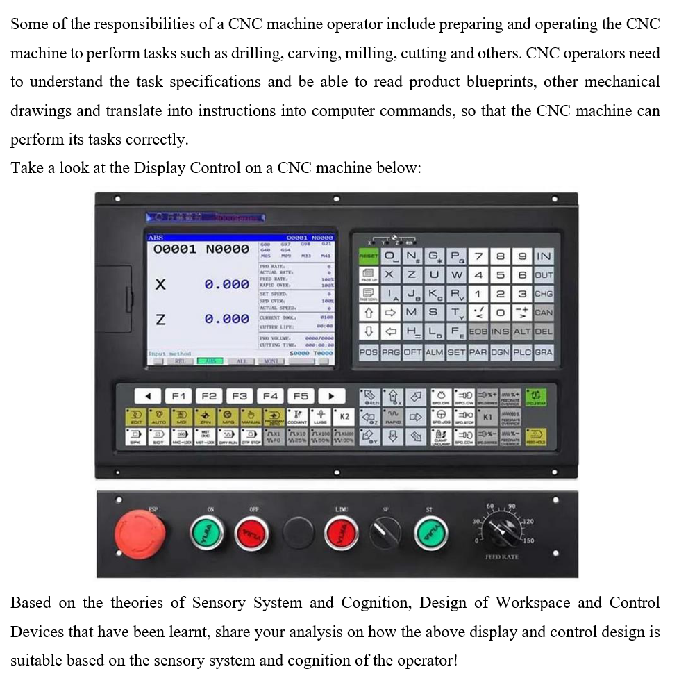 Solved Some of the responsibilities of a CNC machine | Chegg.com