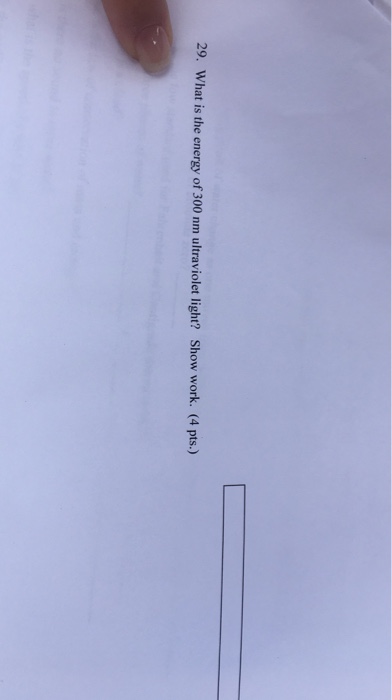 Solved What is the frequency of 300 nm ultraviolet light? | Chegg.com