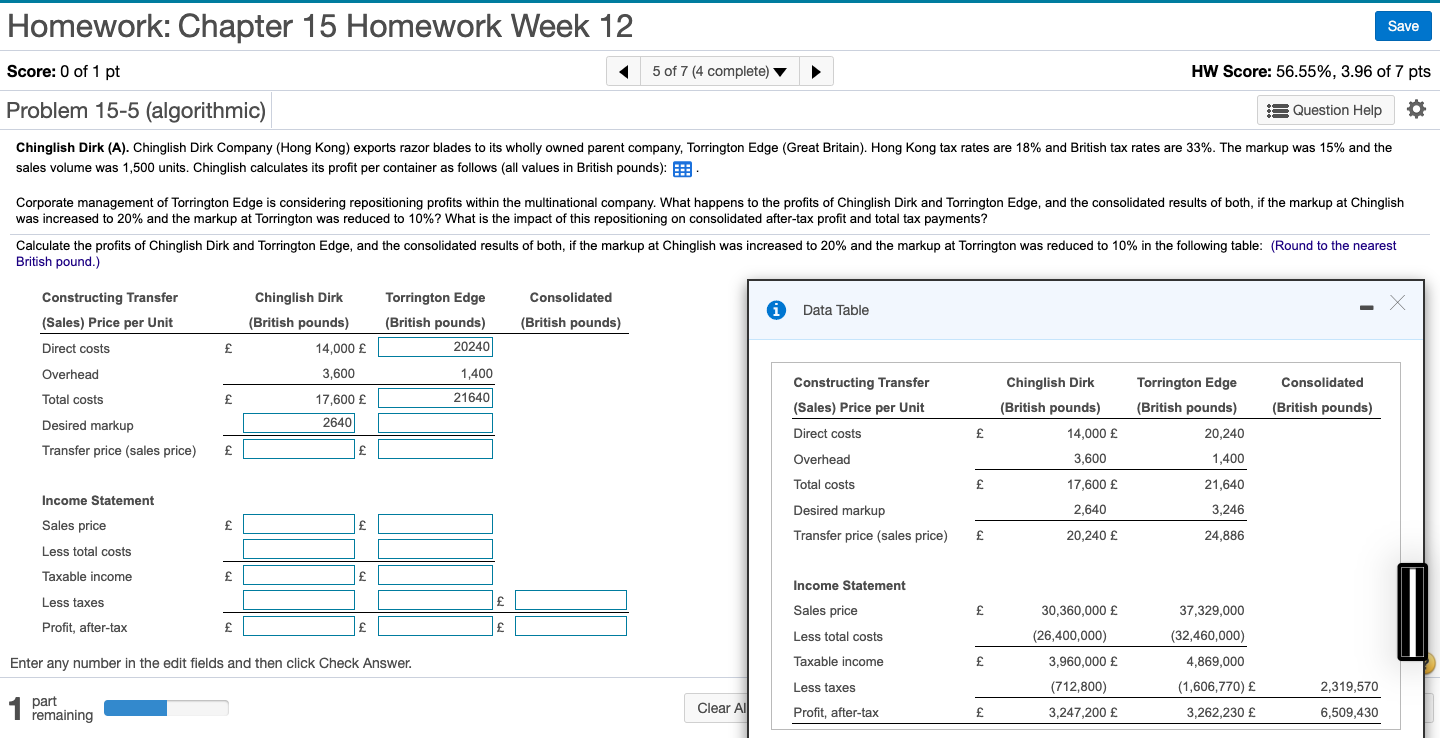 Solved Save Homework: Chapter 15 Homework Week 12 Score: 0 | Chegg.com Solved Save Homework: Chapter 15 Homework Week 12 Score: 0 | Chegg.com