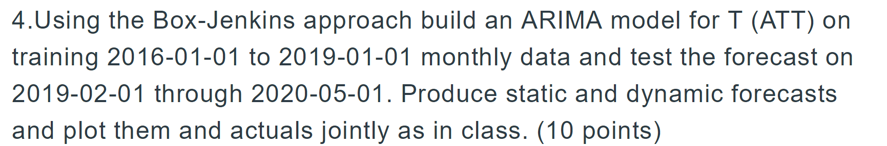 4.Using the Box-Jenkins approach build an ARIMA model | Chegg.com